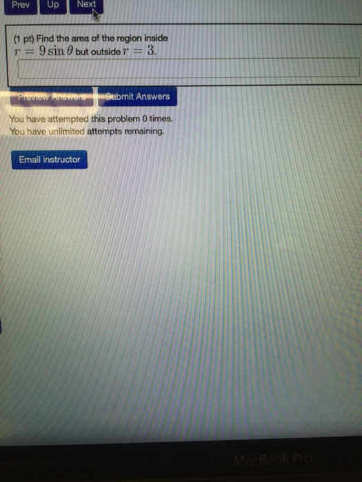 Solved Find the area of the region inside r = 9 sin theta | Chegg.com