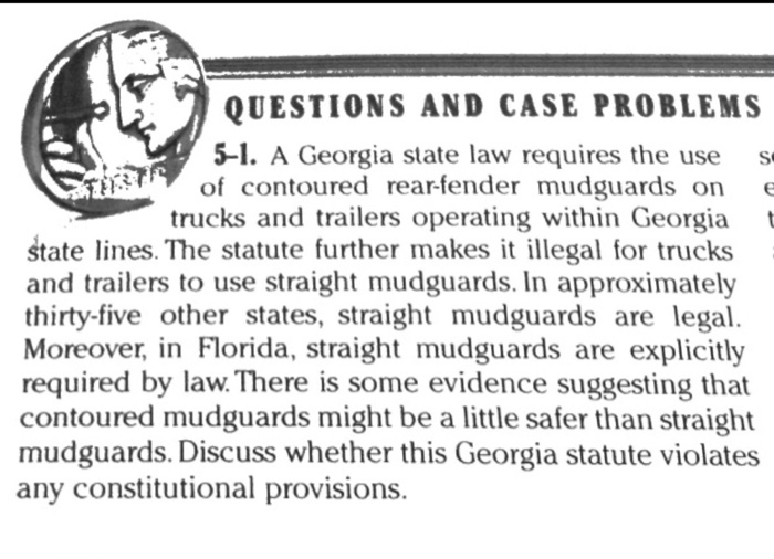 Solved 5?I. A Georgia state law requires the use of | Chegg.com
