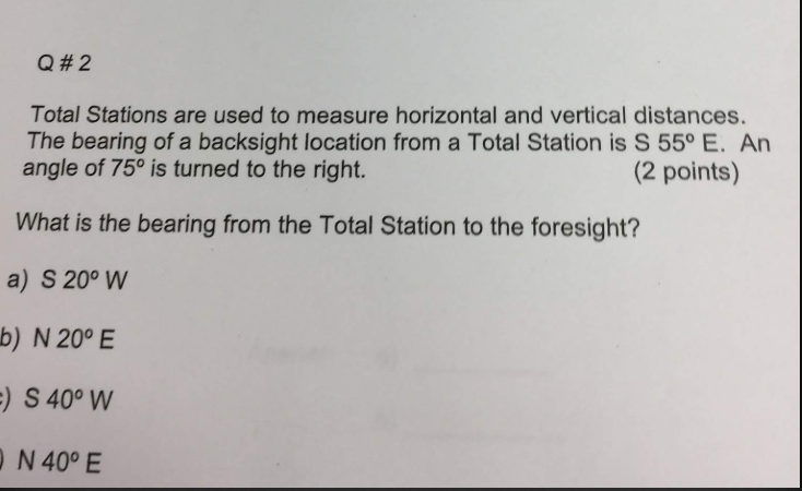 Solved Q#2 Total Stations are used to measure horizontal and | Chegg.com