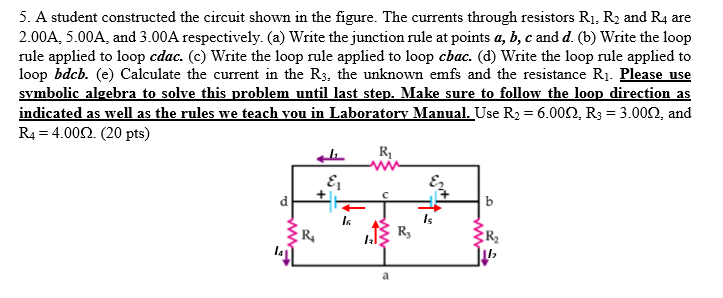 Solved A student constructed the circuit shown in the | Chegg.com