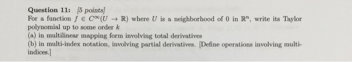 Solved For a function of element of C^infinity (U right | Chegg.com