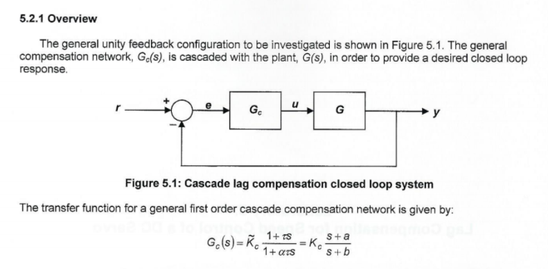 5.2.1 Overview The general unity feedback | Chegg.com