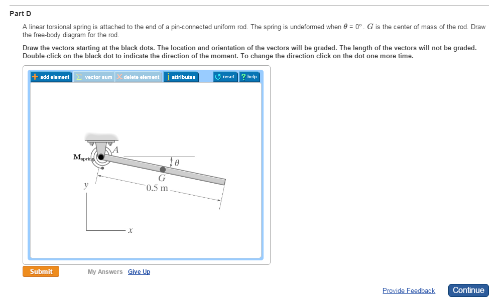Solved A linear torsional spring is attached to the end of a | Chegg.com