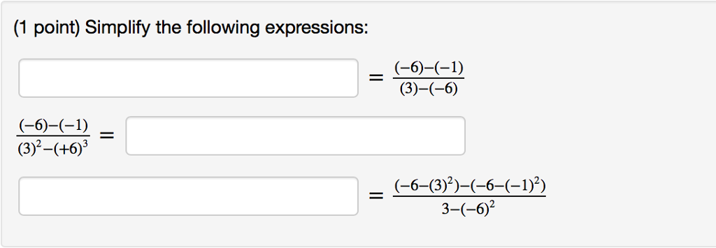 Solved Simplify the following expressions: | Chegg.com