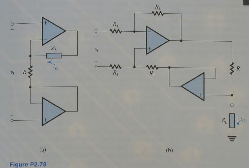 Solved The two circuits in Fig. P2.78 are intended to | Chegg.com