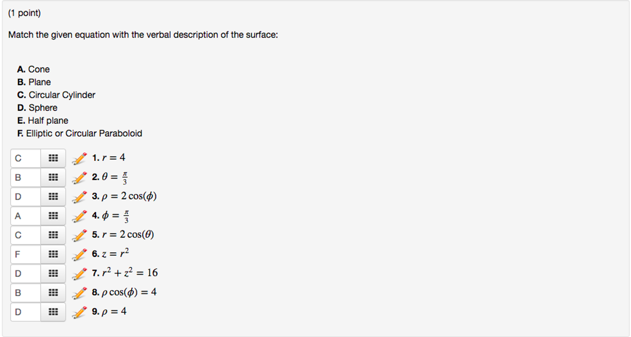 Solved Match the given equation with the verbal description | Chegg.com