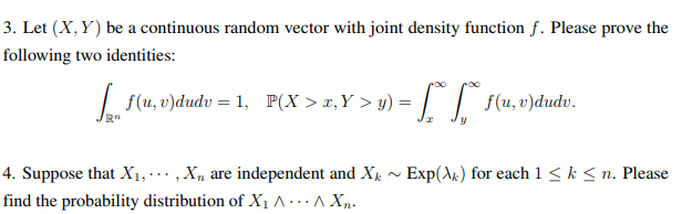 Solved 3. Let (X, Y) be a continuous random vector with | Chegg.com