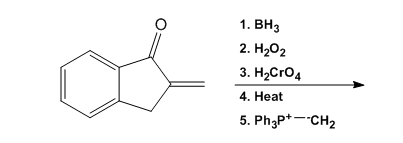 Solved 1. BH3 2. H202 3. H2CrO4 4. Heat 5. Ph3PCH2 | Chegg.com