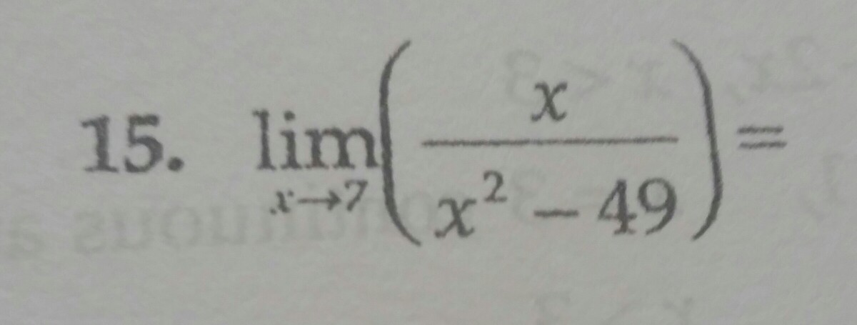 Solved lim_x rightarrow 7 (x/x^2 - 49) = | Chegg.com