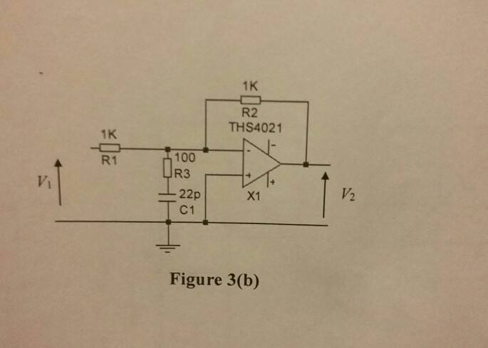 Solved 4. FIGURE 3(a) shows the Bode plot of op-amp THS4021. | Chegg.com