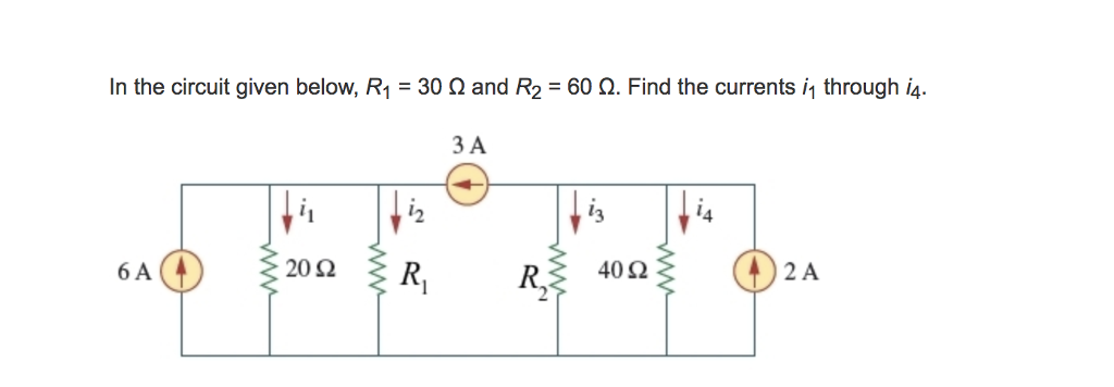 Solved In the circuit given below, R1-30 Ω and R2-60 Ω. Find | Chegg.com