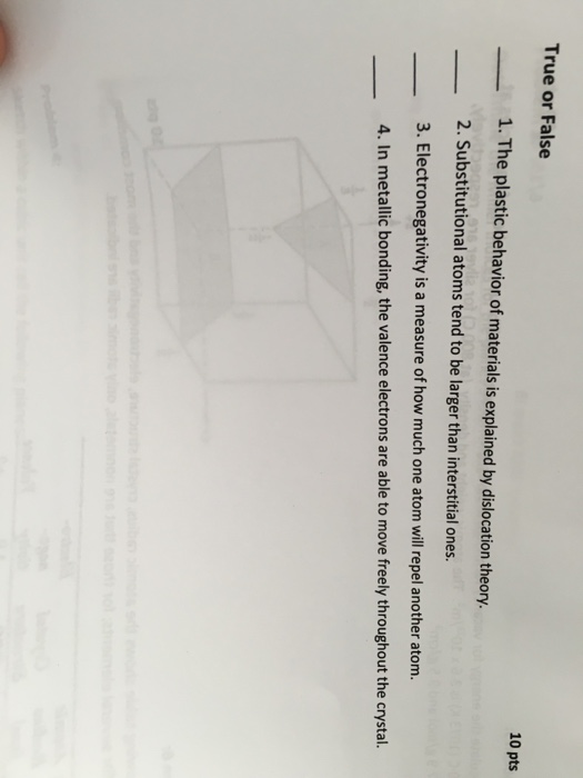 Solved The plastic behavior of materials is explained by | Chegg.com