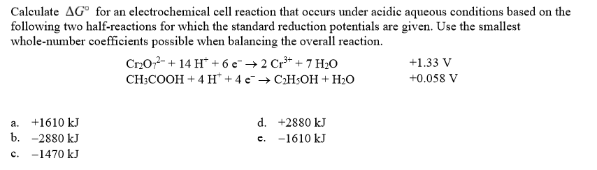 How To Calculate Delta G Using Standard Potentials Given In The Appendices Calculate The how-to-calculate-delta-g-using-standard-potentials-given-in-the-appendices-calculate-the