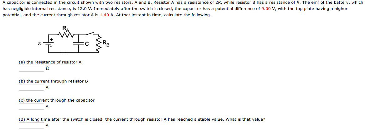 Solved A capacitor is connected in the circuit shown with | Chegg.com