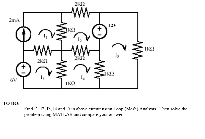 Solved Find I1, I2, I3, I4 and I5 in above circuit using | Chegg.com