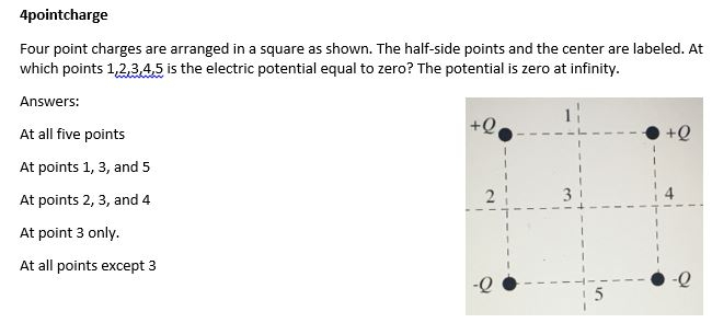 Solved Four point charges are arranged in a square as shown. | Chegg.com