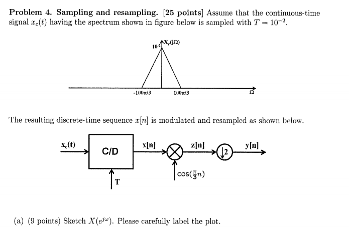 Solved Problem 4. Sampling and resampling. 25 points] Assume | Chegg.com