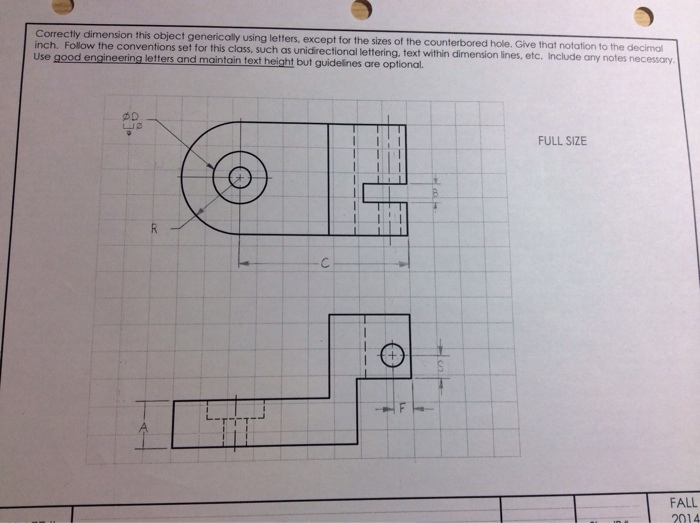 Correctly dimension this object to the nearest mm. | Chegg.com