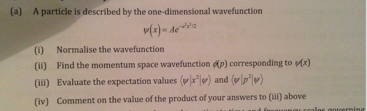 Solved A particle is described by the one-dimensional wave | Chegg.com
