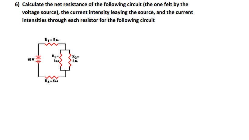 Solved Calculate the net resistance of the following circuit | Chegg.com