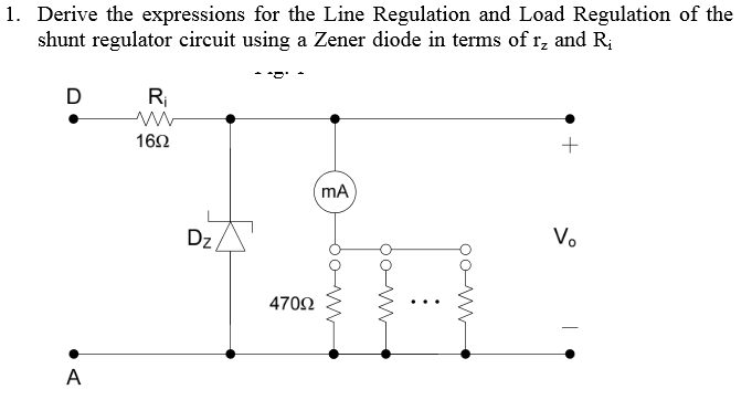 Solved Derive the expressions for the Line Regulation and | Chegg.com