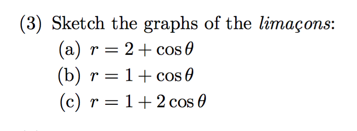 Solved Sketch the graphs of the r = 2 + cos theta r = 1 + | Chegg.com