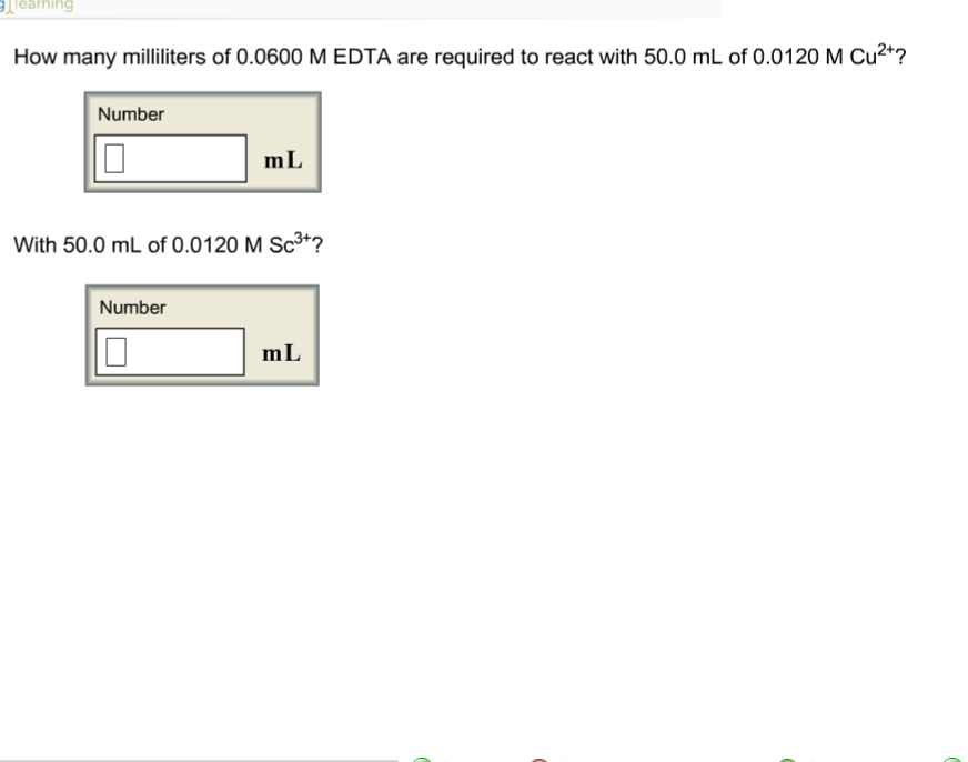 Solved How many milliliters of 0.0600 M EDTA are required | Chegg.com