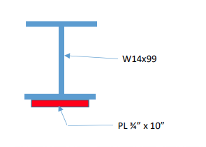 Solved W14x99 PL ¾" x 10" | Chegg.com