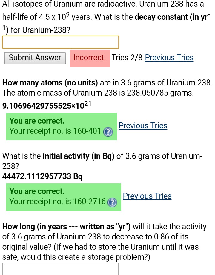 Solved All isotopes of Uranium are radioactive. Uranium-238 | Chegg.com