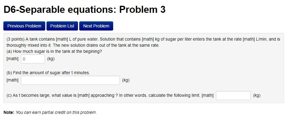 Solved D6-Separable equations: Problem 3 Previous Problem | Chegg.com