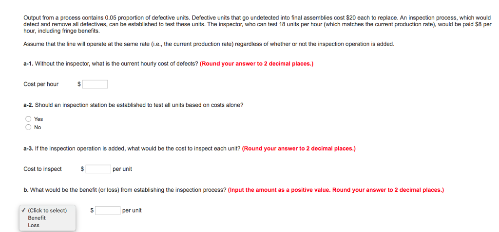 Solved Output from a process contains 0.05 proportion of | Chegg.com