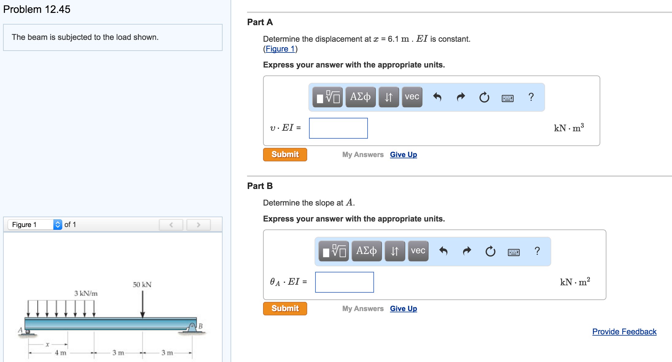 Solved The beam is subjected to the load shown. Determine | Chegg.com
