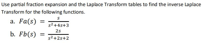 Solved Use partial fraction expansion and the Laplace | Chegg.com