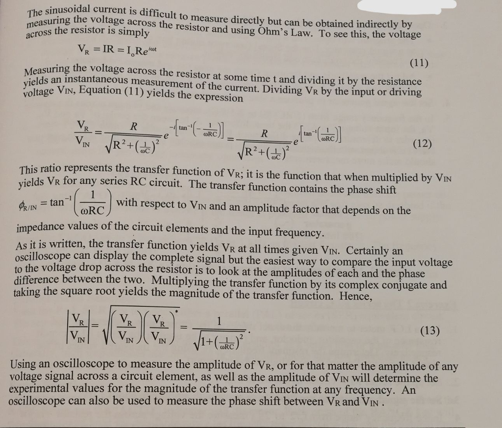 Solved Background In an AC circuit a sinusoidal driving | Chegg.com