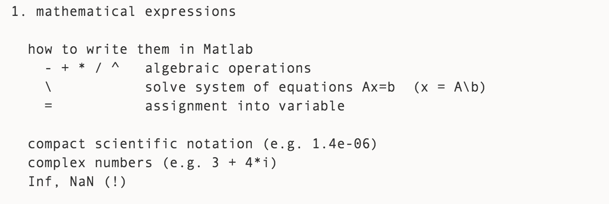 Solved mathematical expressions how to write them in matlab | Chegg.com