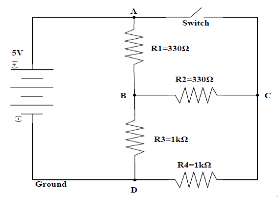 Solved calculate the voltage at points A, B, and C in the | Chegg.com
