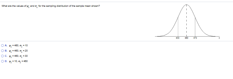 Solved What are the values of mu_x^-: and sigma_x^-middotfor | Chegg.com