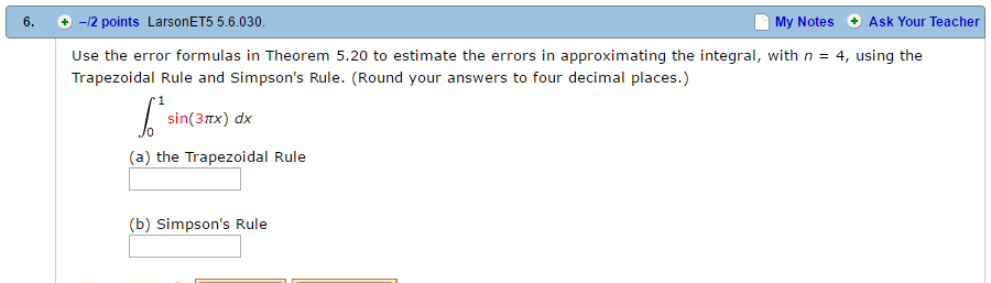 Solved Use The Error Formulas In Theorem 520 To Estimate