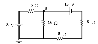 Solved A DC circuit is shown below. Note the 'ground' (V=0) | Chegg.com