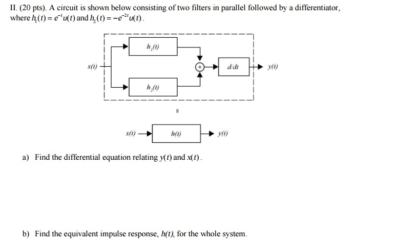 Solved A circuit is shown below consisting of two filters in | Chegg.com