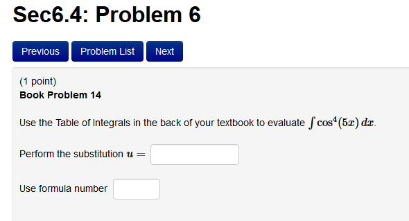 Solved Sec6.4: Problem 6 PreviouS Problem List Next (1 | Chegg.com