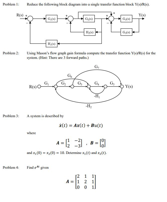 Solved Problem Ireduce The Following Block Diagram Into A 