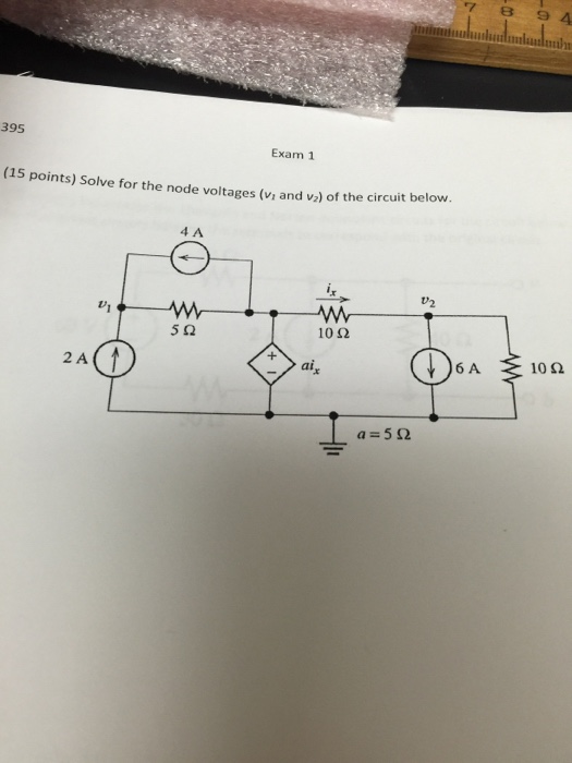 Solved Solve for the node voltages (v1 and v2) of thr | Chegg.com