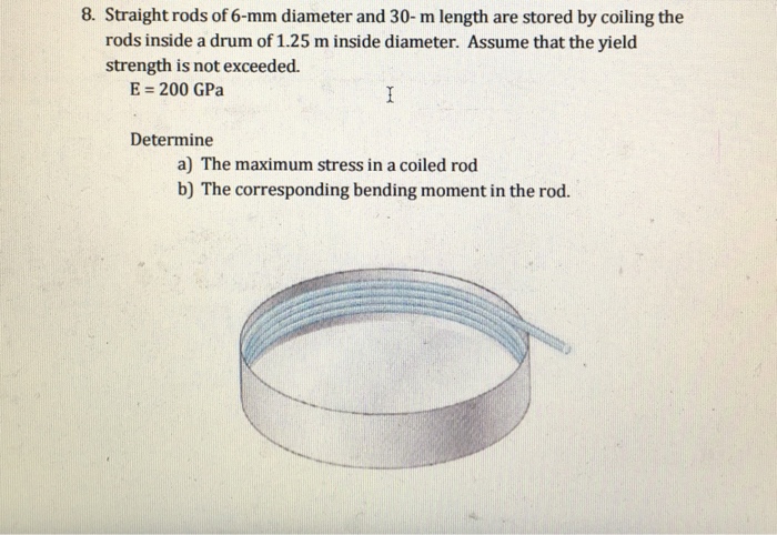 Solved Straight rods of 6-mm diameter and 30- m length are | Chegg.com