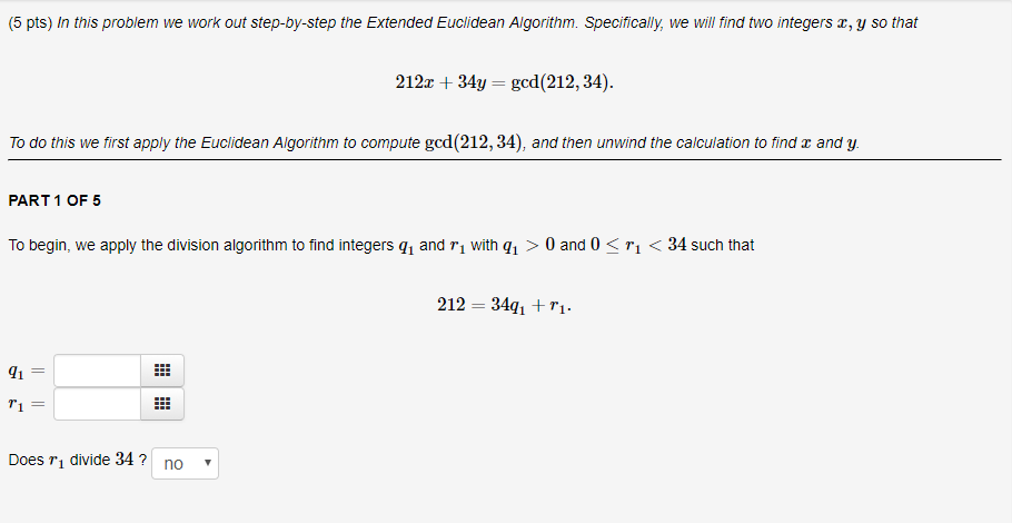 Solved (5 pts) In this problem we work out step-by-step the | Chegg.com