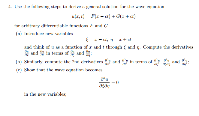 Solved Use the following steps to derive a general solution | Chegg.com
