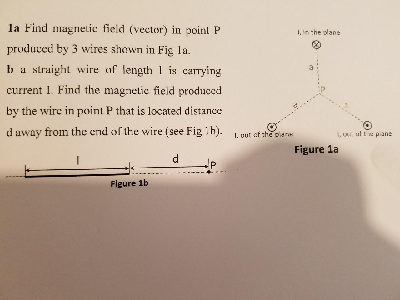 Solved Find magnetic field (vector) in point P produced by 3 | Chegg.com