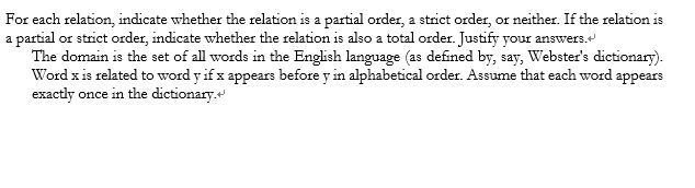 Solved For each relation, indicate whether the relation is a | Chegg.com