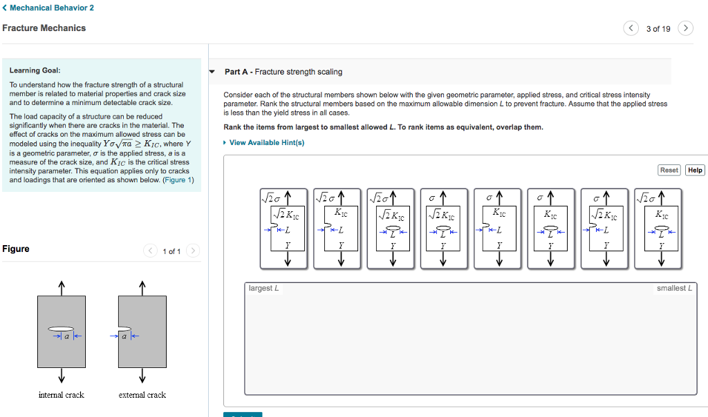 Solved K Mechanical Behavior2 Fracture Mechanics 3 of 19 | Chegg.com