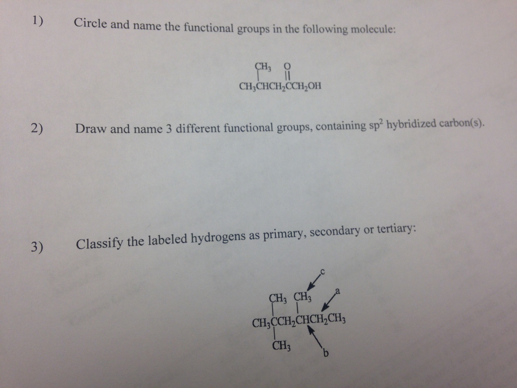 Solved Circle and name the functional groups in the | Chegg.com
